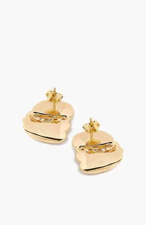 YOJ Laque Earrings In And Crystals