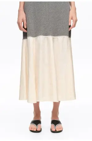 Bimba Y Lola A-line Two-material Midi Dress