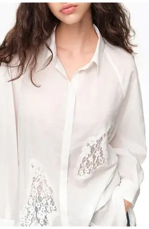 Bimba Y Lola Lace Hem T-shirt