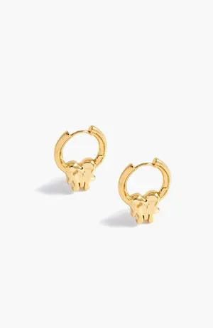 YOJ Loff It Mini Charm Hoops - Gold