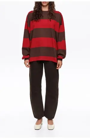 Bimba Y Lola Denim Barrel Leg Trousers - Brown