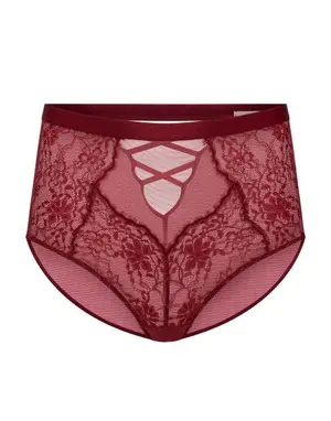 ADORE ME Mila High Waisted Panties - Dark Red