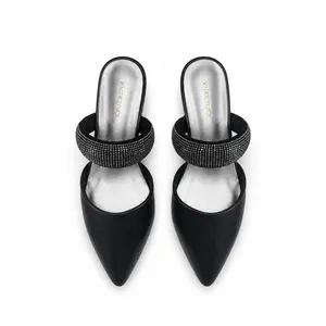 KNEETOES Ridgeley Embellished Pointed-toe Mules - Black