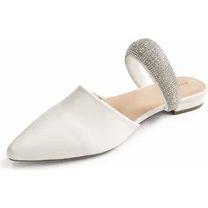 KNEETOES Kneetoes Ridgeley Embellished Pointed-Toe Mules White