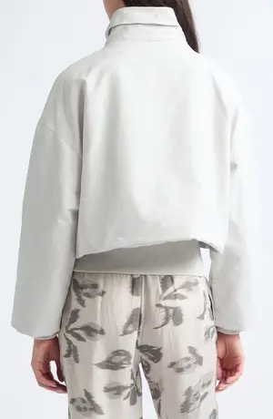 Emporio Armani Layered Cropped Windbreaker Jacket