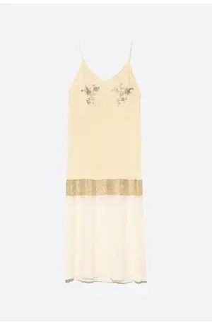 Bimba Y Lola Straight Midi Dress With Stones
