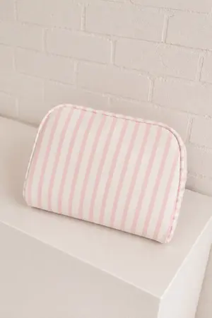 UNTAMED PETALS Bridesmaid Striped Cosmetic Bag