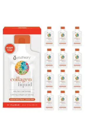 YOUTHEORY Collagen Liquid Hydrolyzed Peptides Hair Nail Joint Supplement 1 Oz - None