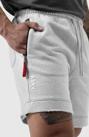 ASRV Tech Essential Sweat Shorts - Heather Grey