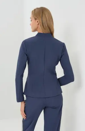 Anatomie Gisela Zip Front Twill Blazer - True Blue