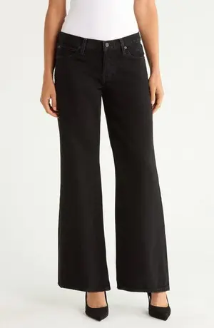 FRAME The Pixie High Waist Bootcut Jeans - Black