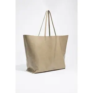 Bimba Y Lola Shiny Leather Maxi Shopper Bag - Sage