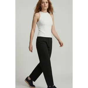 Anatomie Callie Rib Halter Top With Seam Shaping - White