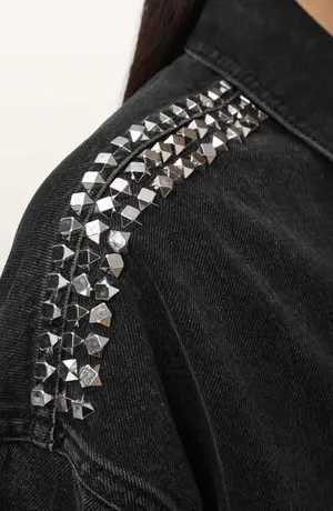 ALLSAINTS Nicky Stud Denim Jacket