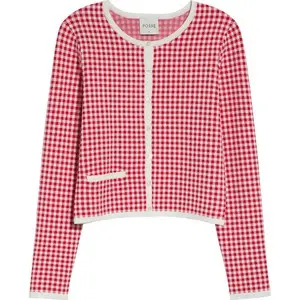 Posse Micah Gingham Cardigan - Red Gingham