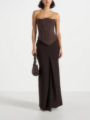 Manière De Voir Regine Maxi Skirt - Brown
