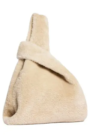 Simone Rocha Mini Faux Fur Shopper Bag With Embellishment - Blonde/jet