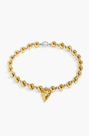 A LITTLES & CO Follow Your Heart' Beaded Bracelet With Charm