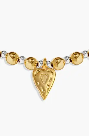 A LITTLES & CO Follow Your Heart' Beaded Bracelet With Charm