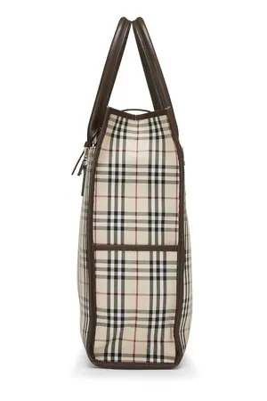 Burberry House Check Jacquard Bucket Handbag - Beige