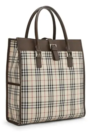 Burberry House Check Jacquard Bucket Handbag
