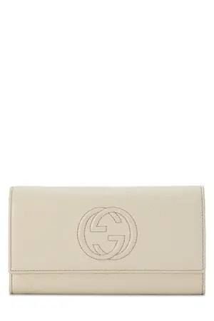 Gucci Soho Continental Wallet - Cream
