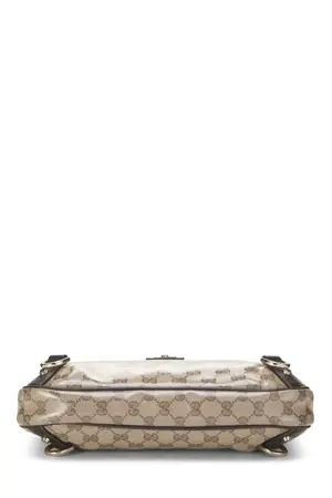 Gucci Original Gg Crystal D-ring Abbey Hobo Bag - Brown