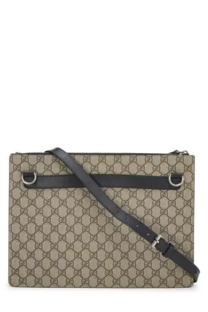 Gucci Original Gg Supreme Canvas Web Slim Messenger