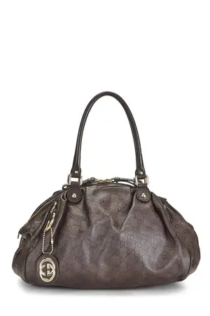 Gucci Ssima Sukey Boston Handbag - Brown
