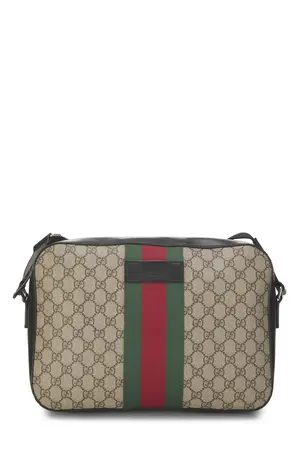 Gucci Original Gg Supreme Canvas Web Messenger - Black