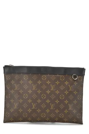 LOUIS VUITTON Monogram Macassar Pochette Discovery - Brown