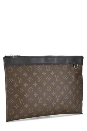 LOUIS VUITTON Monogram Macassar Pochette Discovery - Brown