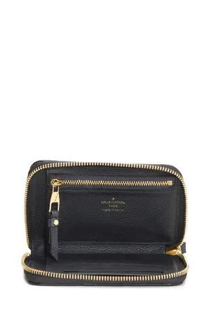 LOUIS VUITTON Black Monogram Empreinte Secret Compact Wallet
