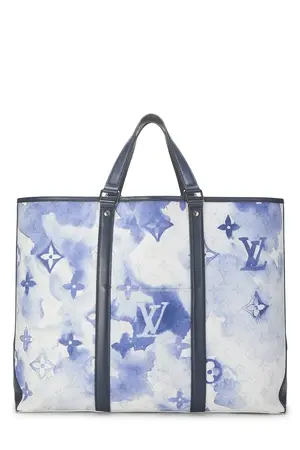 LOUIS VUITTON Blue Watercolor Monogram New Tote Gm Blue