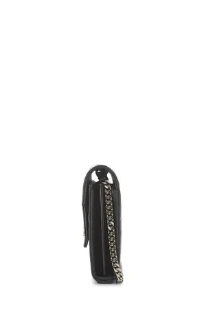 Saint Laurent Grainy Monogram Wallet On Chain