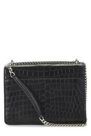 Saint Laurent Embossed Leather Shoulder Bag