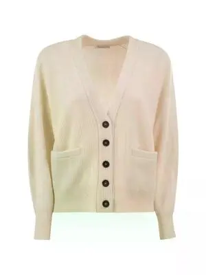 Brunello Cucinelli Ribbed-knit Cashmere Cardigan - Neutrals