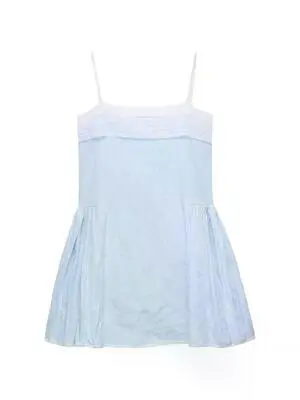 Prada Embroidered Linen Mini-dress