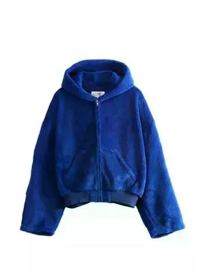 MAISON MARGIELA Fleece Zip-up Hoodie - Blue