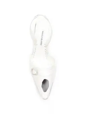 Manolo Blahnik Crystal-embellished Slingback Pumps