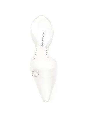 Manolo Blahnik Crystal-embellished Slingback Pumps