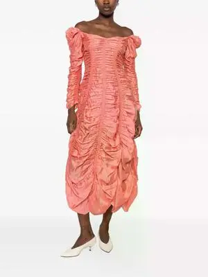Khaite Judith Ruched-finish Dress - Pink