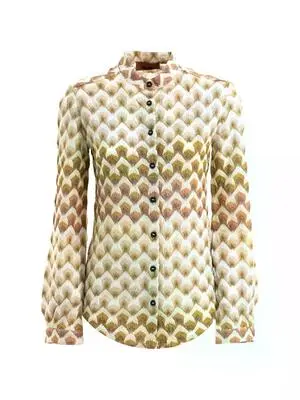 Missoni Viscose Lamé Shirt With Lace Motif - Neutrals