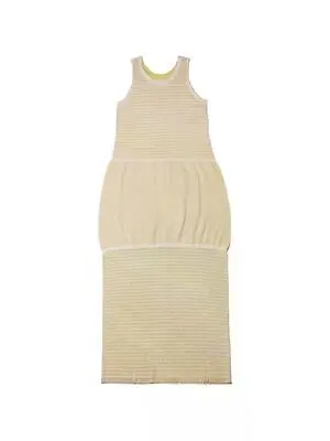 Issey Miyake Ribbed Fringed-hem Dress