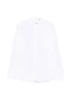 COSTUMEIN Band-collar Long-sleeve Shirt - White