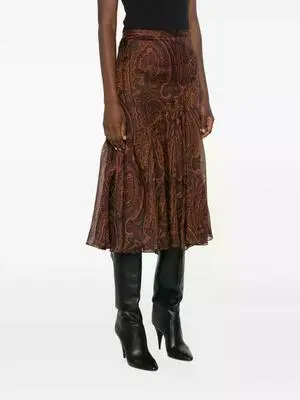 Etro Paisley-print Midi Skirt
