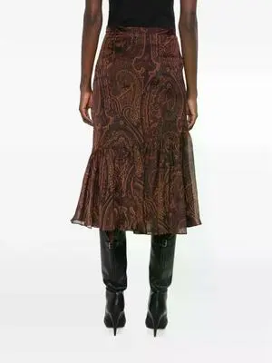 Etro Paisley-print Midi Skirt
