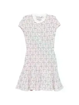 SELF-PORTRAIT Diamond-pattern Mini Dress - Pink