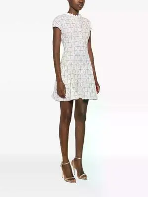 SELF-PORTRAIT Diamond-pattern Mini Dress