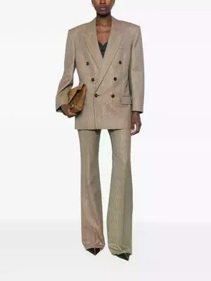 Saint Laurent Check-pattern Double-breasted Blazer